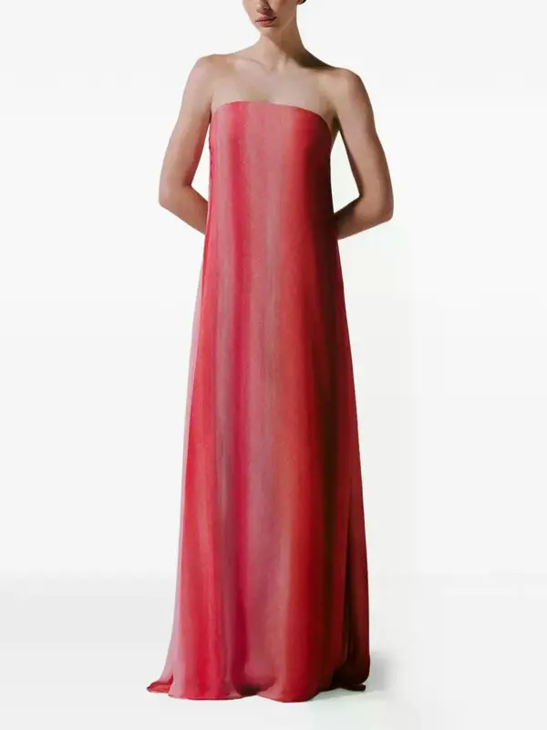 BAOBAB Nara Strapless Ombre Maxi Dress - Red