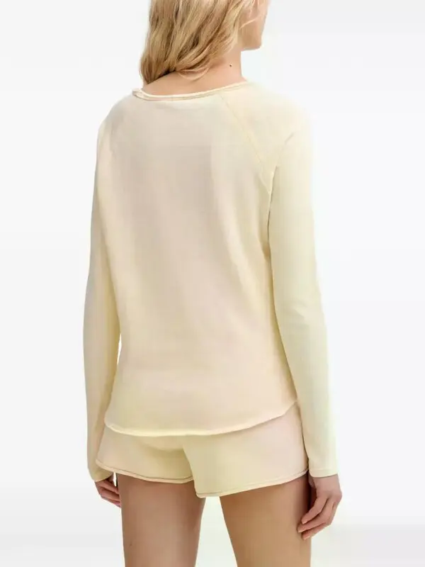 American Vintage Cream White Raglan Sleeve Top