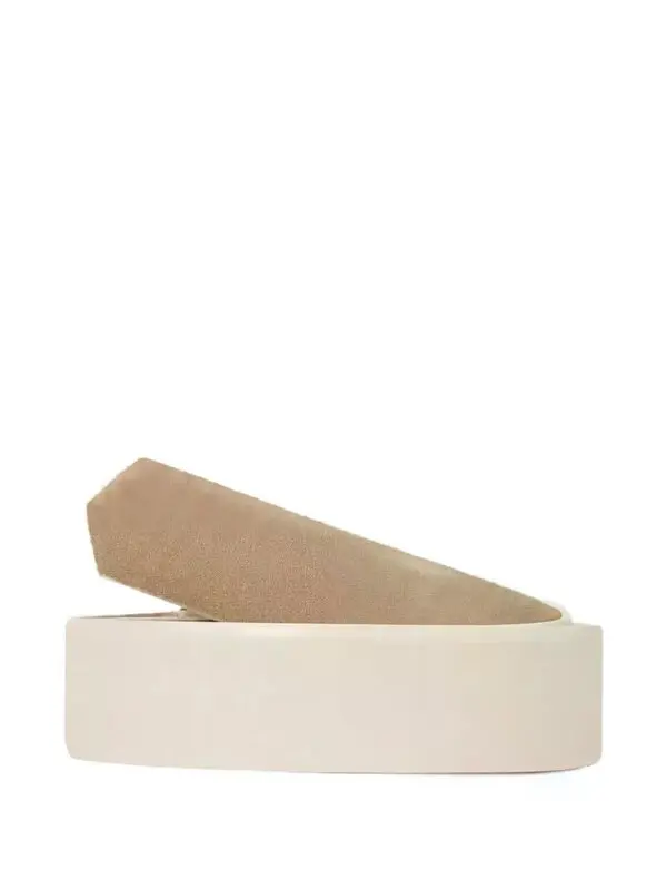 Karl Lagerfeld Logo-engraved Buckle Belt - Neutrals