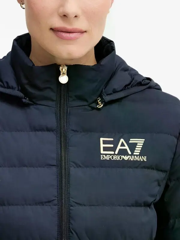 EA7 Quilted Hooded Jacket
