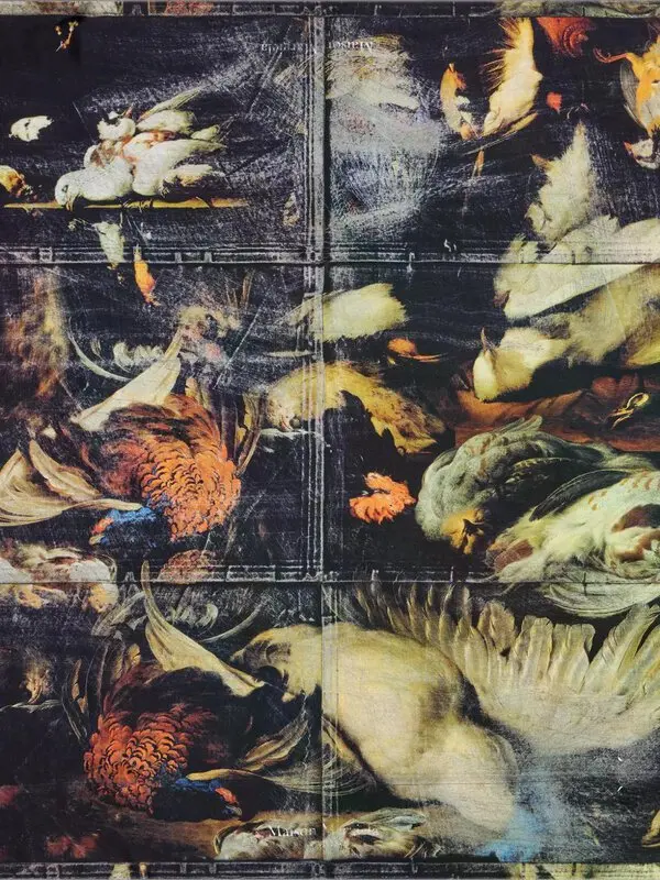 MAISON MARGIELA Printed Silk Scarf - Black