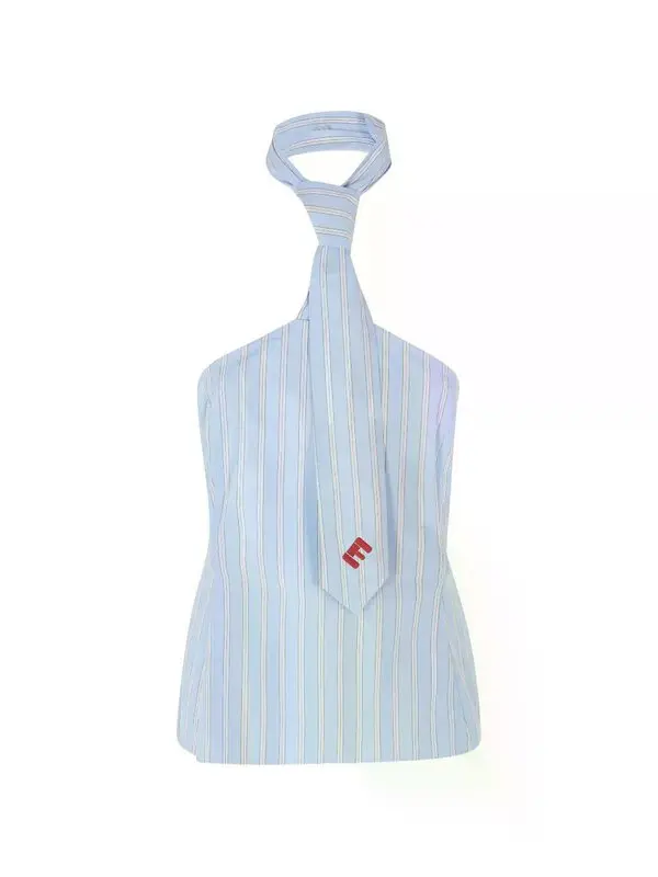 Essentiel Antwerp Jopje Striped Tie-detail Top