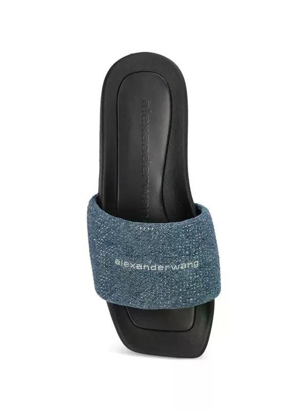 Alexander Wang Sequin Embellished Denim Slides