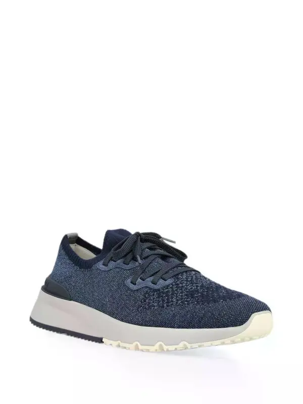 Brunello Cucinelli Knit Lace-up Sneakers