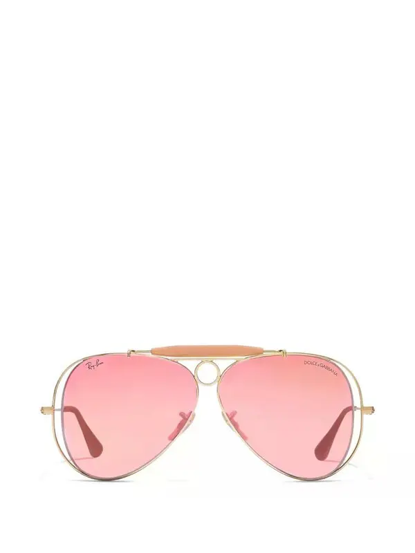 Dolce & Gabbana Aviator-frame Sunglasses - Gold