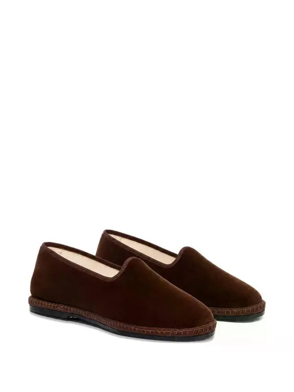 SCAROSSO William Iv Velvet Slippers - Brown