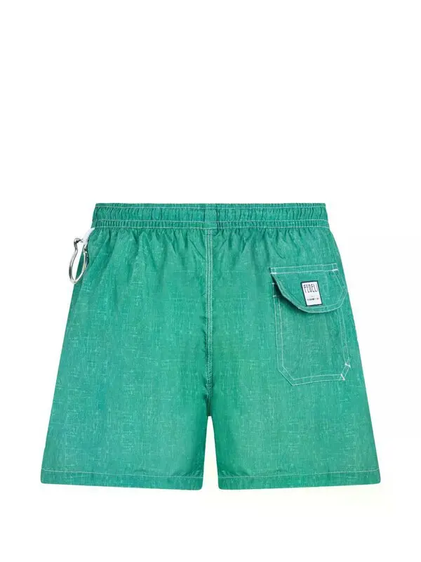 Fedeli Contrast Stitching Drawstring Swim Shorts