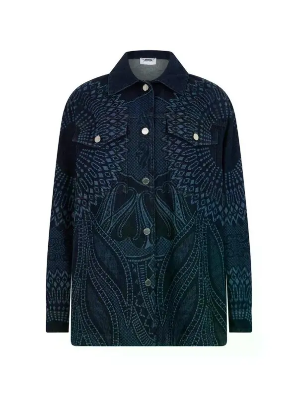 Alberta Ferretti Jacquard Denim Jacket