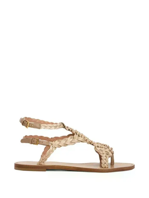 Alberta Ferretti Braided Double-strap Sandals