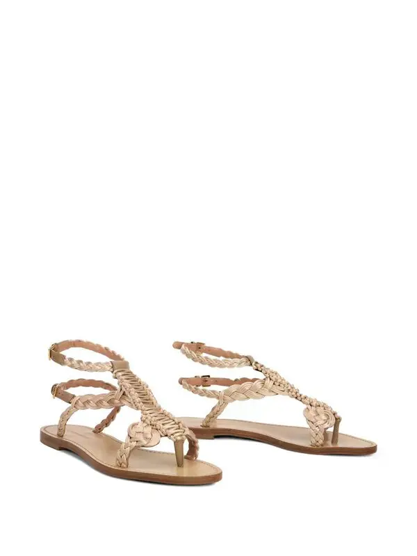 Alberta Ferretti Braided Double-strap Sandals