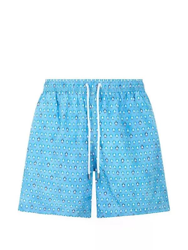 Fedeli Penguin Print Swim Shorts