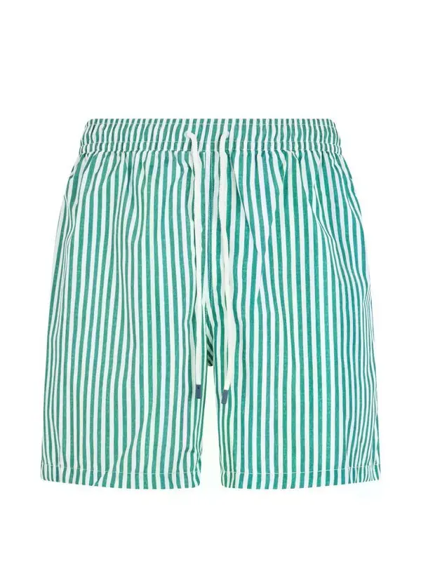 Fedeli Striped Drawstring Swim Shorts