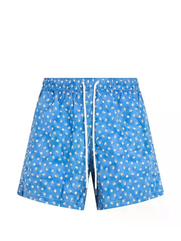 Fedeli Hedgehog Print Swim Shorts