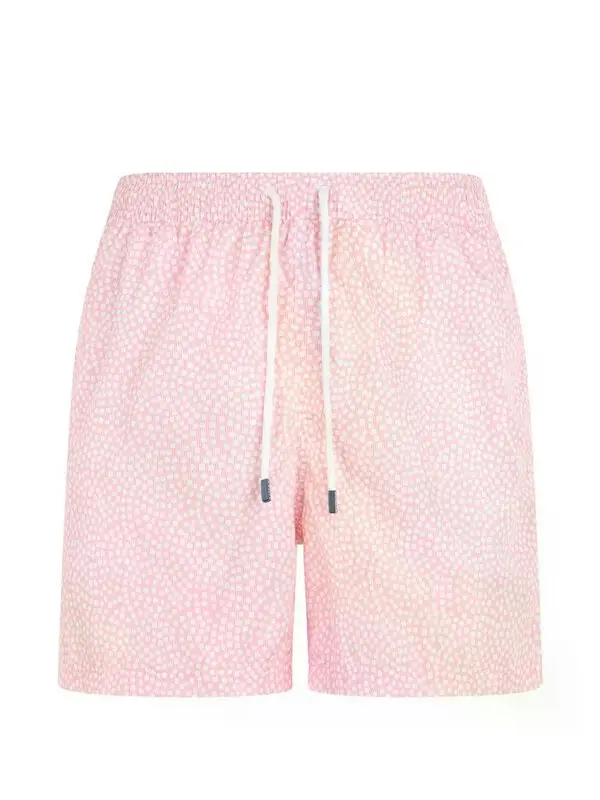 Fedeli Geometric Print Swim Shorts