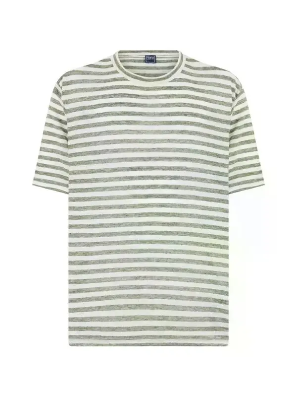 Fedeli Striped Linen T-shirt