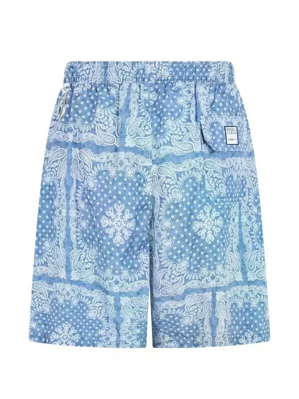 Fedeli Paisley Print Swim Shorts