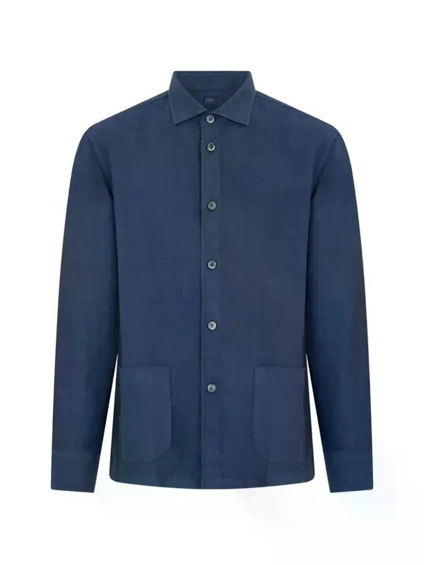 Fedeli Linen Patch-pocket Shirt