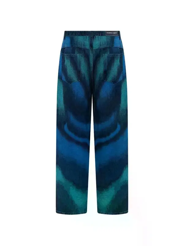 Alberta Ferretti Wavy Pattern Jeans