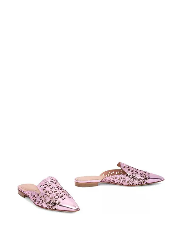 Alberta Ferretti Crystal-embellished Laser-cut Mules