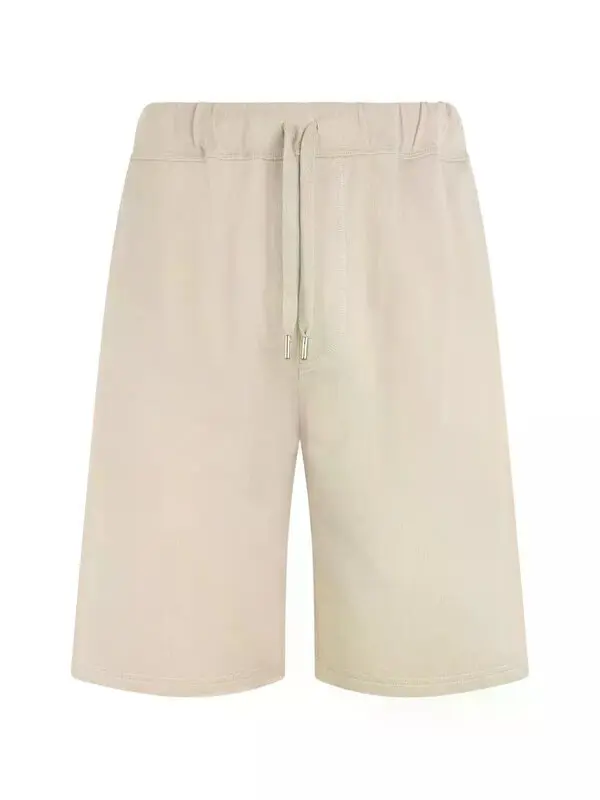 Fedeli Cotton Drawstring Waistband Shorts - Neutrals