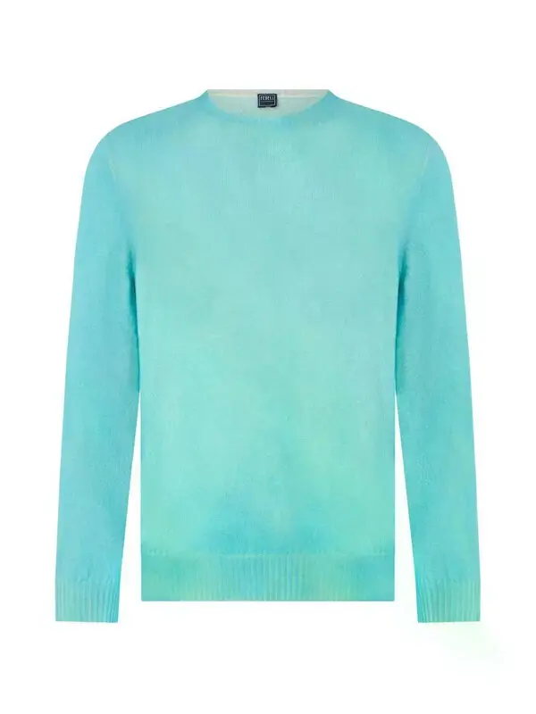 Fedeli Cashmere Crew Neck Sweater - Blue