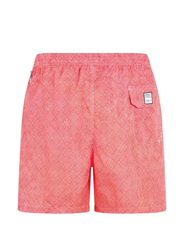 Fedeli Geometric Print Swim Shorts