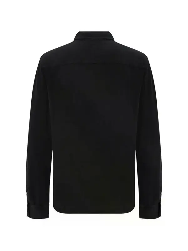 Fedeli Long-sleeve Button-down Shirt - Black