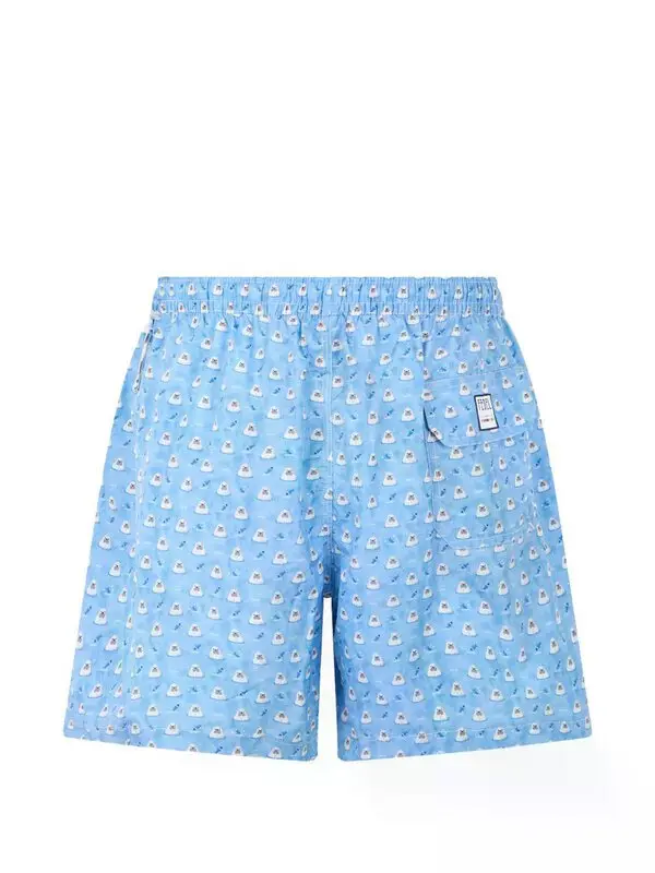 Fedeli Drawstring Swim Shorts - Blue