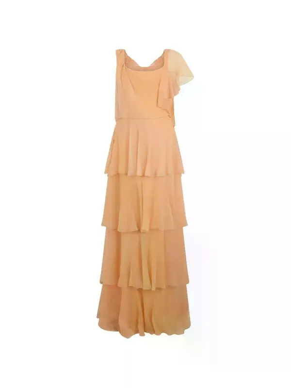 Alberta Ferretti Ruffled Silk-chiffon Maxi Dress