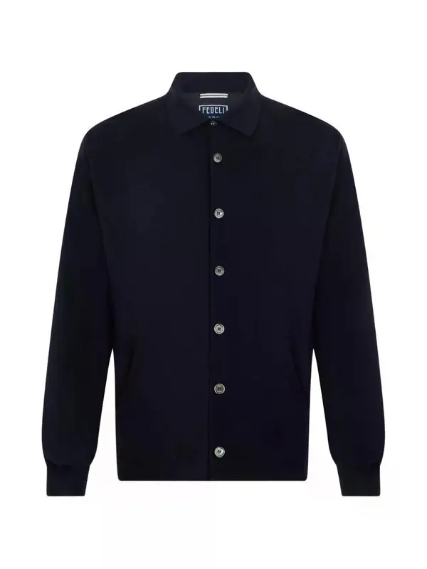 Fedeli Virgin Wool Button-up Sweater