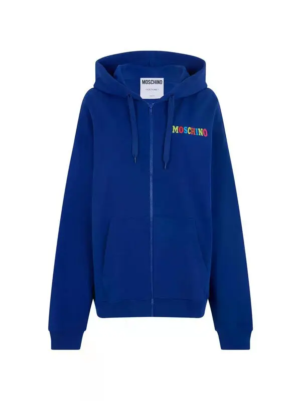 Moschino Print Zip-up Hoodie