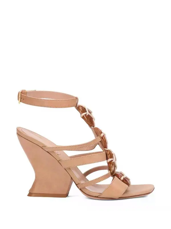 Alberta Ferretti Sculptural Heel Sandals