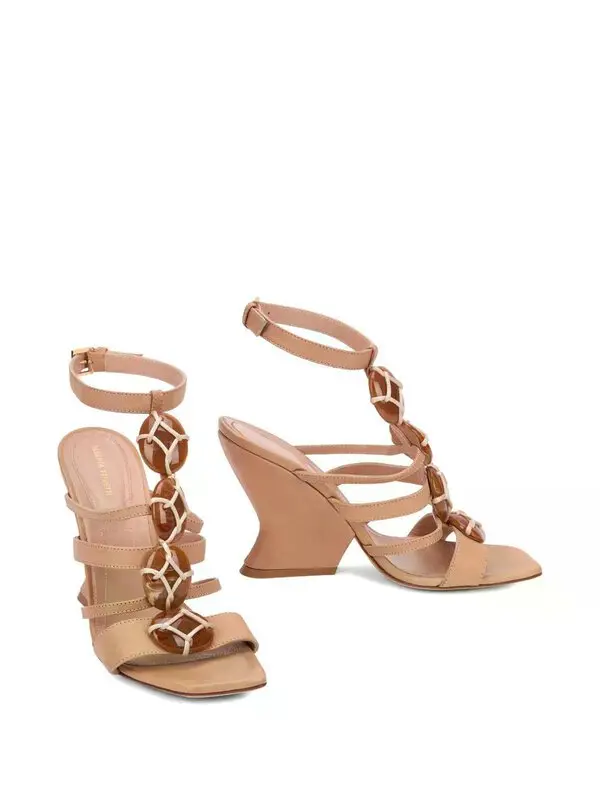 Alberta Ferretti Sculptural Heel Sandals