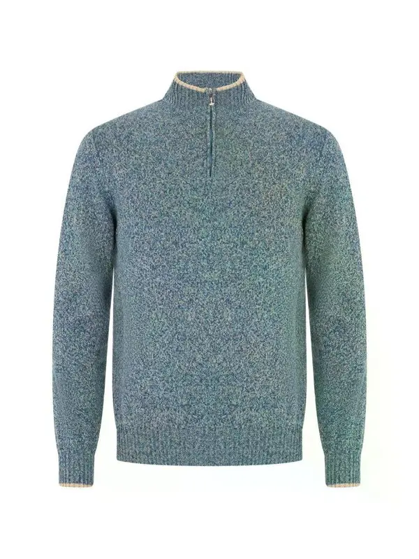Fedeli Quarter-zip Knitted Sweater