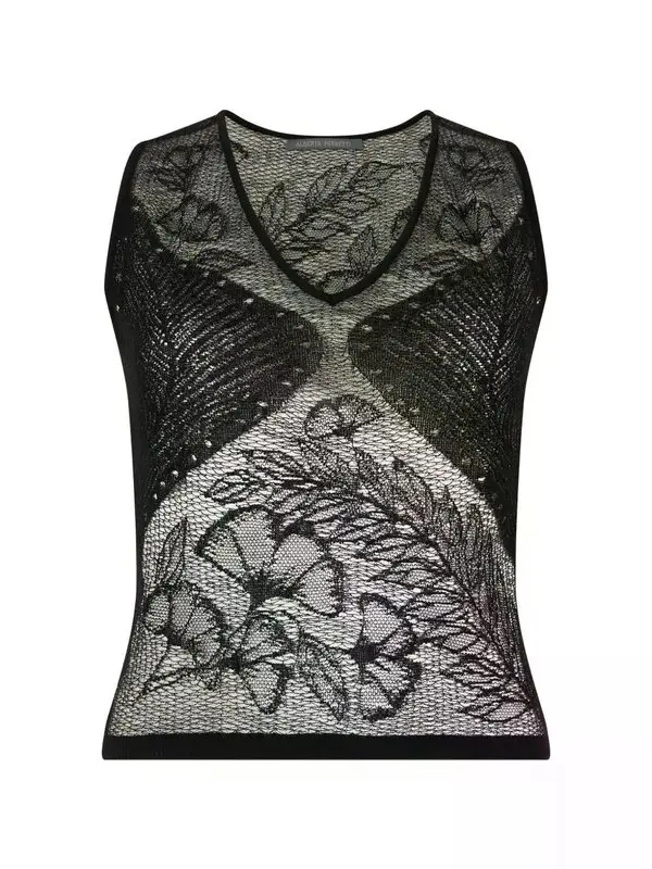 Alberta Ferretti V-neck Sleeveless Top