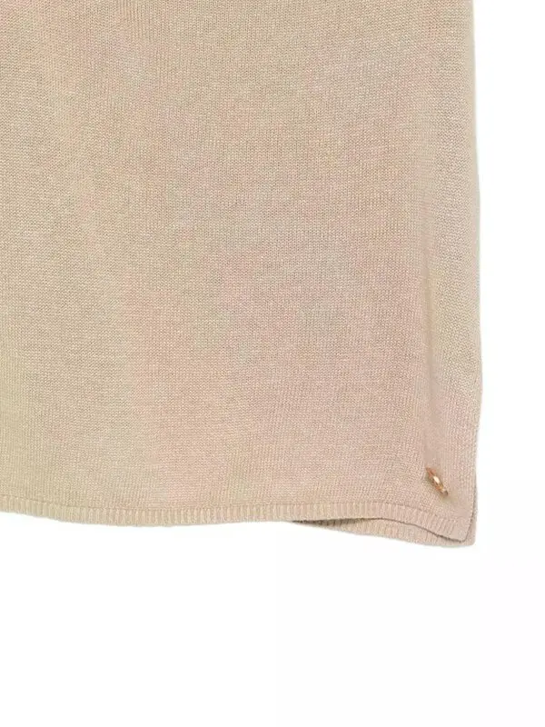 Karl Lagerfeld Cowl Neck Linen Tank