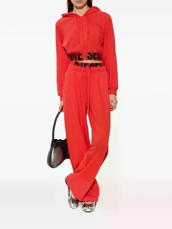 DIESEL® Logo Tape Cropped Hoodie