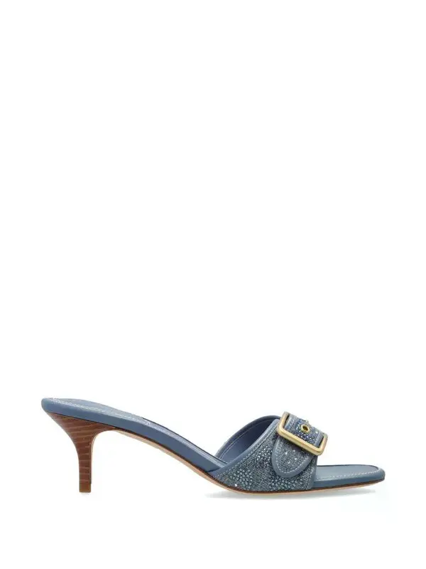 COACH Margot Buckle-detail Heeled Sandals - Blue