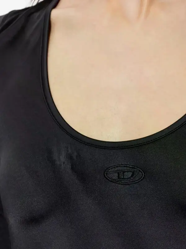 DIESEL® D-elphin Logo-patch Scoop-neck Dress