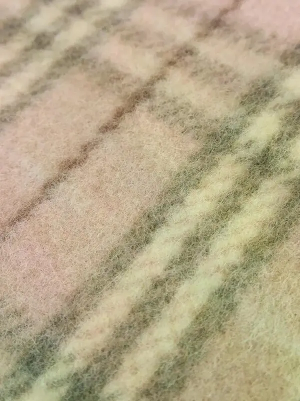 Burberry Check-pattern Fringed Scarf - Pink