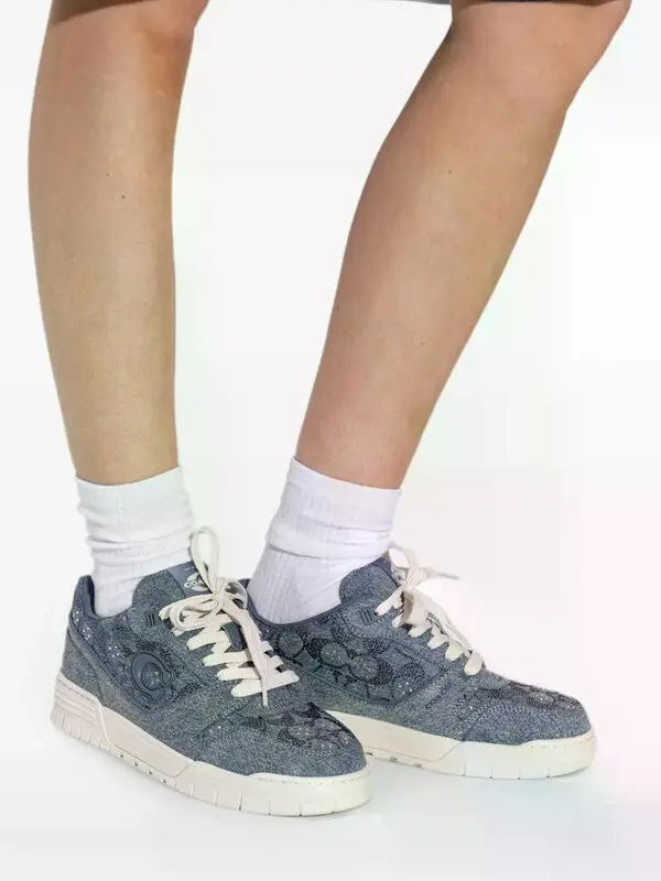 COACH Sequin-embellished Denim Sneakers