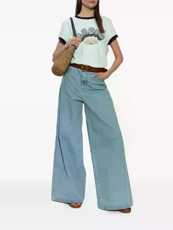 Zadig&Voltaire Walk Logo-print Ringer T-shirt - Blue