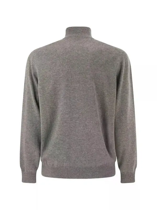 Brunello Cucinelli Cashmere Half-zip Sweater - Grey