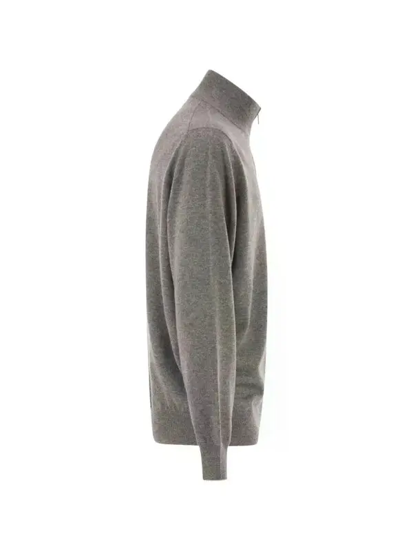 Brunello Cucinelli Cashmere Half-zip Sweater - Grey