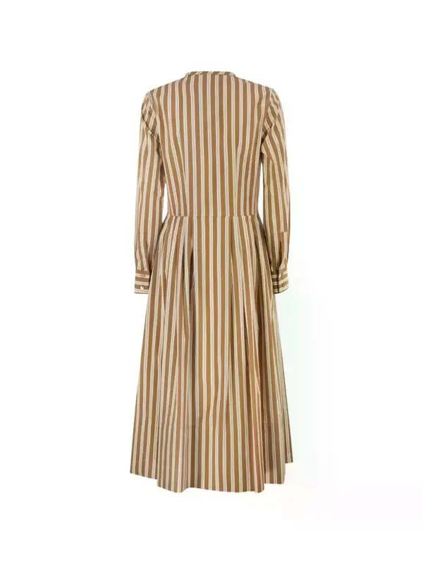 Antonelli Firenze Striped Pleated Midi Dress