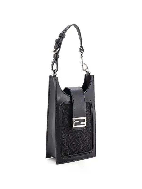 Fendi Zucca Canvas And Leather Shoulder Bag