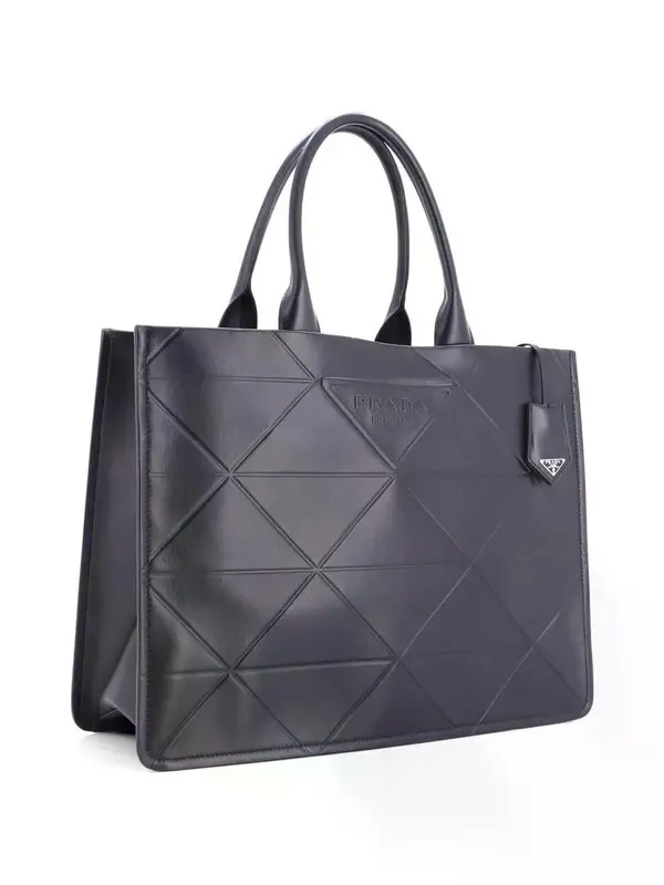 Prada Embossed Leather Large Shopper Tote Bag