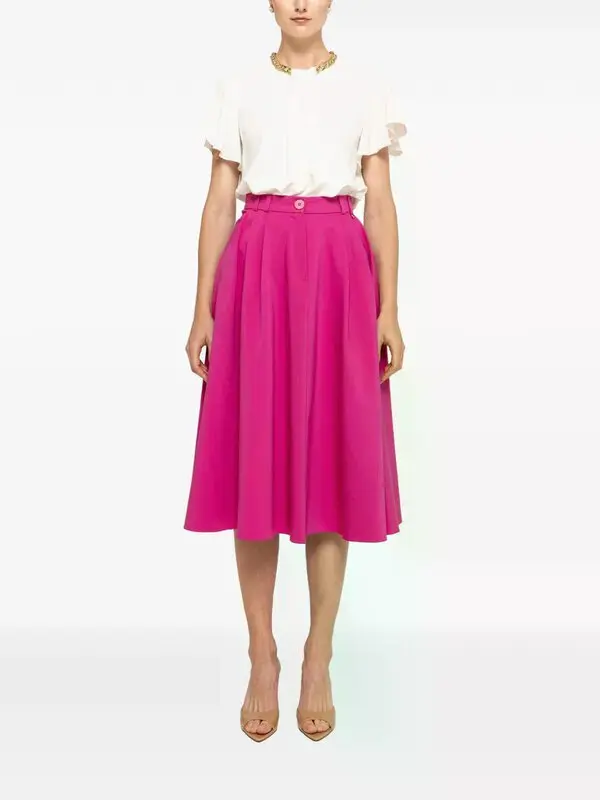 NISSA High-waisted Cotton Midi Skirt