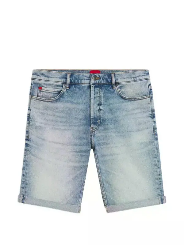 Hugo Logo Patch Denim Shorts