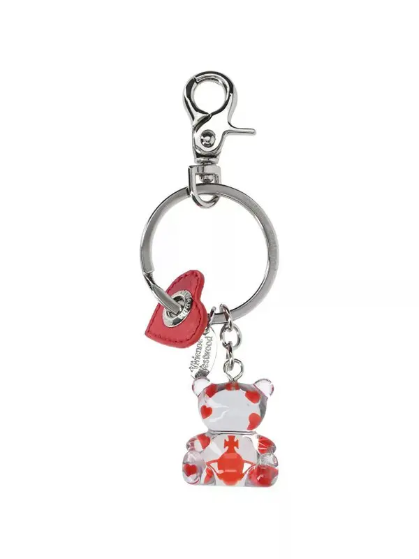 VIVIENNE WESTWOOD Teddy Bear Charm Keyring - Silver